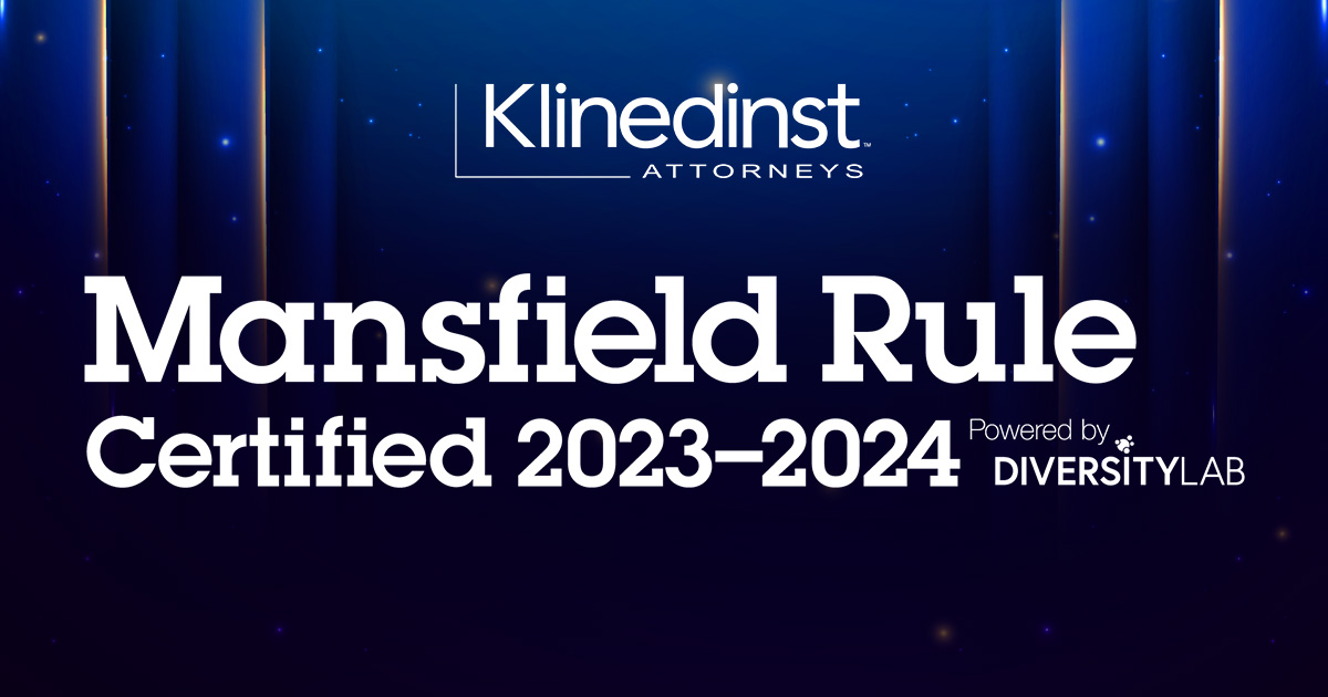 Klinedinst Achieves Mid-Size Mansfield Certification for 2023-2024 ...